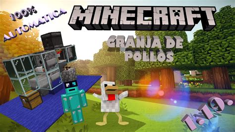 GRANJA 100 automática de POLLOS Muy facil MINECRAFT TUTORIAL 1 19