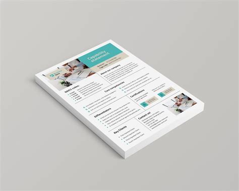 Business Capability Statement Template Canva Editable Flyer Business