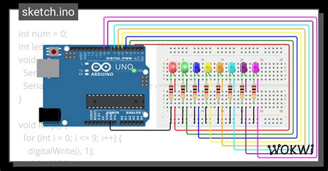 Cool Led Effect And Counting No Of Led Cycles Wokwi Esp32 Stm32