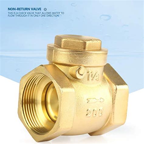 Brass Check Valve DN40 BSP BSP 1 1 2 Female Thread Brass Non Return Swing Check Valve 232PSI