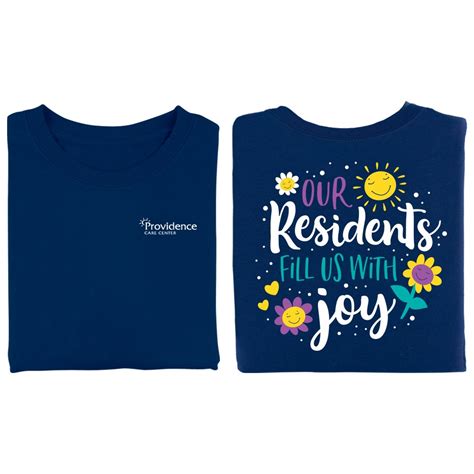 Our Residents Fill Us With Joy 2 Sided Unisex Short Sleeved T Shirt
