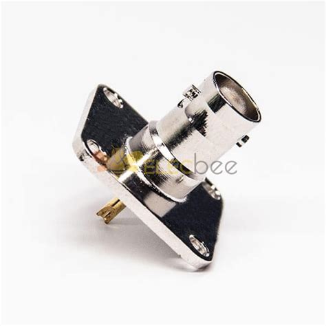 Bnc Flange Mount 4 Hole Female Connector Solder Type