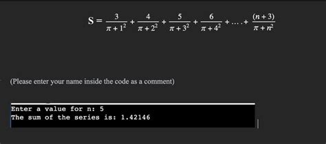 Solved Write A C Program To Calculate And Print The Sum Of Chegg