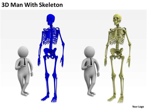 3d man with skeleton ppt graphics icons powerpoint powerpoint