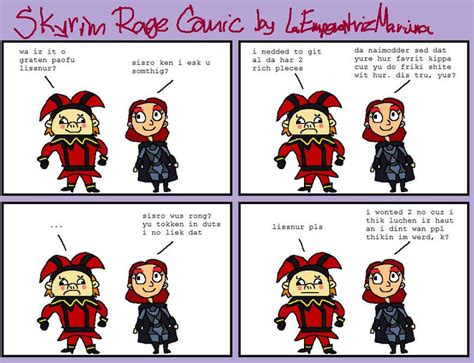 Skyrim Rage Comic Cicero The Listener By Laemperatrizmariana On