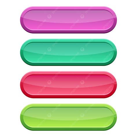 four set of empty buttons vector button empty button set of empty