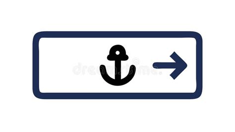 Anchor And Right Arrow Icon For Navigation Point Vector Design