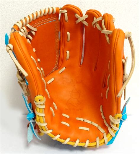 型付け【rally Cap（ラリーキャップ）】硬式用グラブ 投手用 Rck100（sオレンジ） 日本製 小指2本入れ グローブ Rally