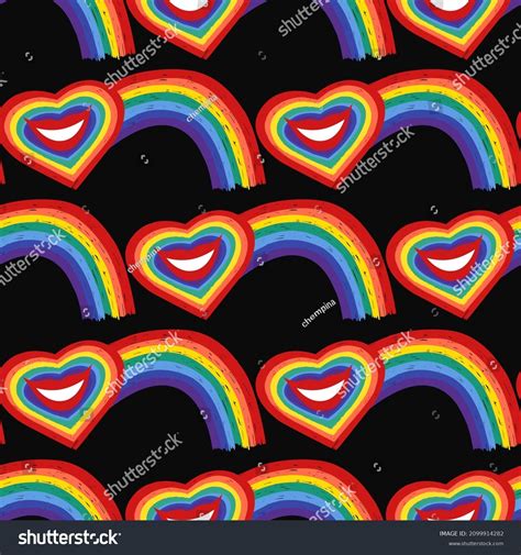 Hand Drawn Bright Rainbow Smiling Rainbow Stock Vector Royalty Free