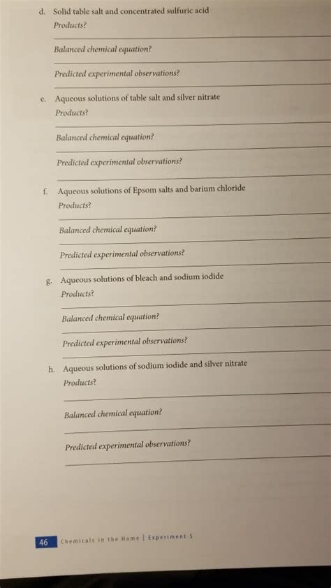 oneclass experiment 5 pre lab the substances or solutions shown in a