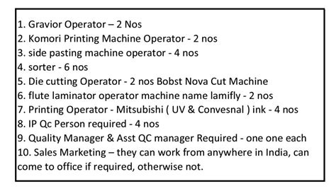 We Are Looking For Some Operators And Some Team Members If Anyone Is Interested In This