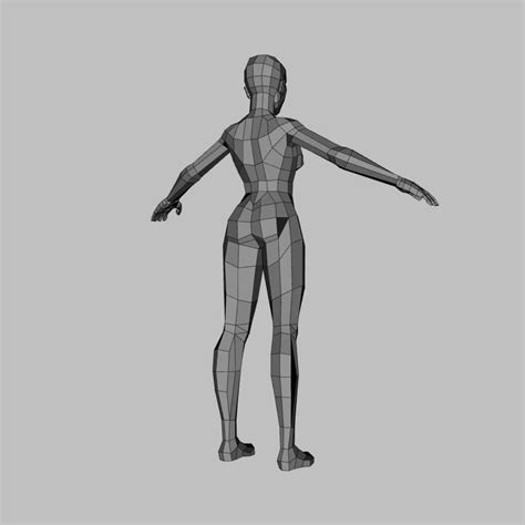 Low Poly Female Base Mesh Free Vr Ar Low Poly 3d Model Cgtrader
