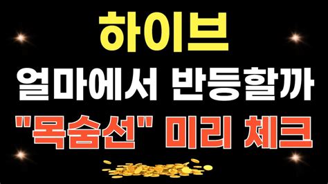 하이브 코인 얼마에서 반등할까 목숨선 어디인지 미리 공부하세요 Youtube