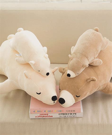 모찌인형 네이처타임즈 북극곰 바디필로우 롱쿠션 모찌 인형 침실 수면 낮잠 쇼파 집콕 집순이 자취 필수템 안고자는 힐링 여자 남자 친구 어린이날 선물 에이블리