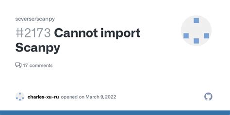 Cannot Import Scanpy · Issue 2173 · Scversescanpy · Github