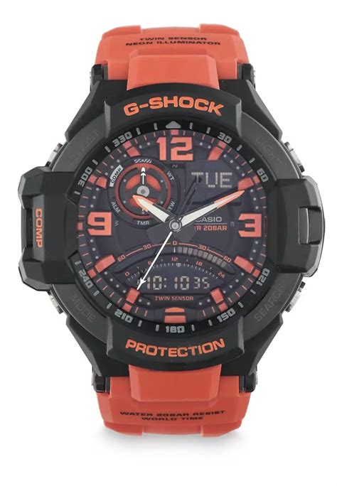 Jual G Shock G Shock Men Ga 1000 4adr Gravity Master Black Orange