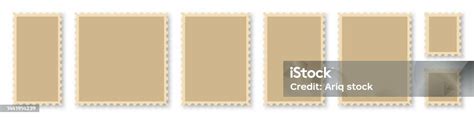 빈 우표 프레임 세트 그림자가 있는 모형 우표 우표 테두리 템플릿 컬렉션입니다 현실적인 포스트 스탬프 세트 벡터 그림 0명에 대한 스톡 벡터 아트 및 기타 이미지 Istock