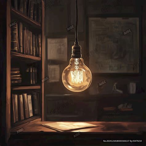 Ai创作图灯下学习 书房灯 Loft复古灯 爱迪生led灯泡 灯下读书 灯光下的插画 灯下阅读 书房灯饰 爱迪生灯 文艺复古灯 个性电灯 爱迪生复古装饰灯泡 爱迪生灯泡 灯具创意照 灯下看书