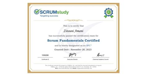 Amani Zitouni On Linkedin I Passed The Scrum Fundamentals Certified