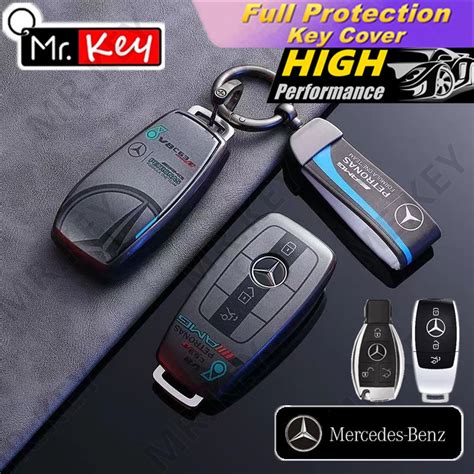 【mr key】rancing style tpu key case cover for mercedes benz amg c s e