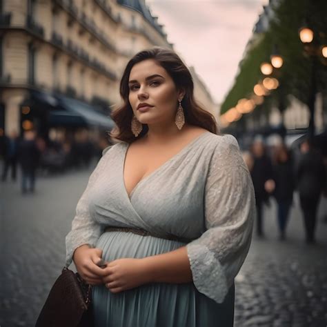 Premium Photo Plus Size Woman Goes Shopping For Fashion T Vouchers