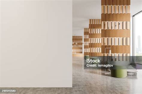 리셉션 데스크와 휴식 공간 창문이 있는 가벼운 사무실 인테리어 모형 벽 0명에 대한 스톡 사진 및 기타 이미지 0명 3차원 형태 가구 Istock