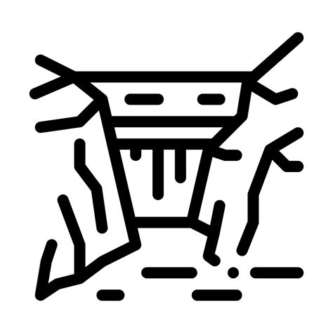 Rocky Terrain Icon Vector Outline Illustration Vector Art At