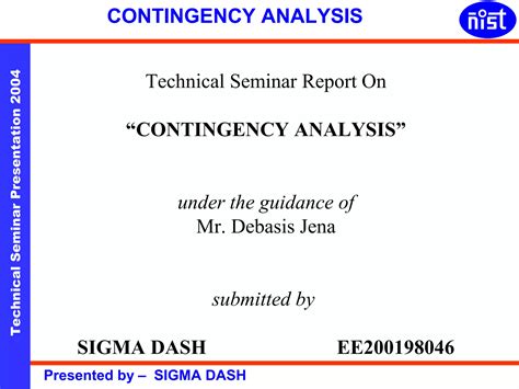 Contingency Analysis Ppt