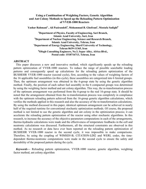 pdf using a combination of weighting factors genetic algorithm and ant colony methods to
