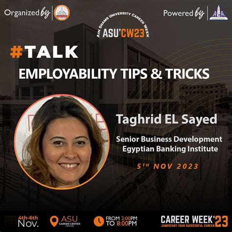 Asu Career Center On Linkedin We Are Thrilled To Announce Our Talk With Taghrid El Sayed At Asu
