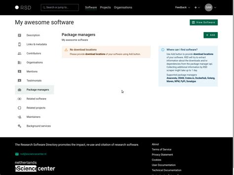 Adding Software Rsd Documentation