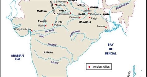 16 Mahajanapadas On Political Map Map