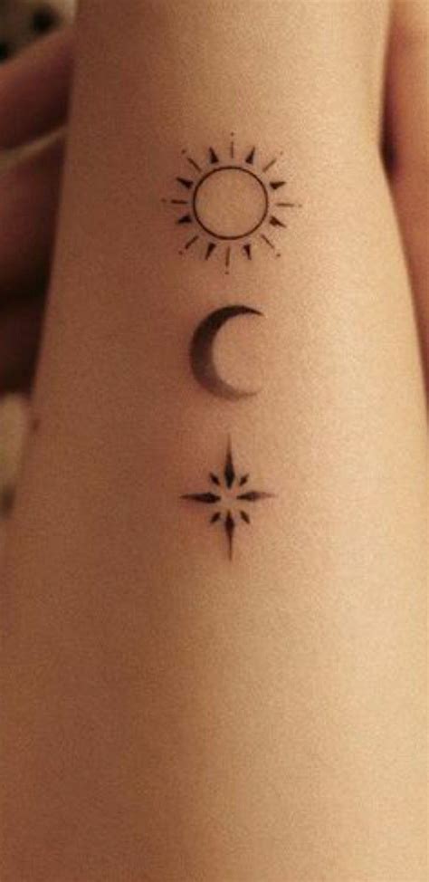 Tatuaje Sol Y Luna Minimalista Tattoo Shop Madrid