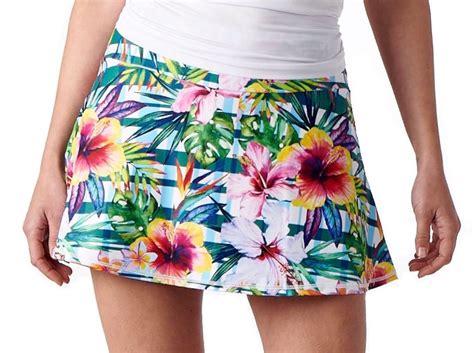 Beautiful Tropical Hawaiian Tennis Skirt Pickleball Skort Pink Skorts