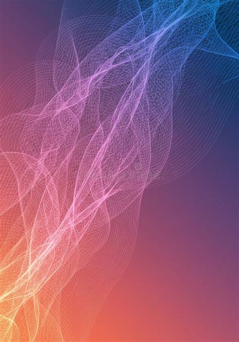 Abstract Particle Wave Background With Gradient Colors Stock