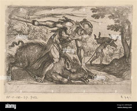 Hercules And The Zwijn Van Eymanthus Antonio Tempesta 1608 Print