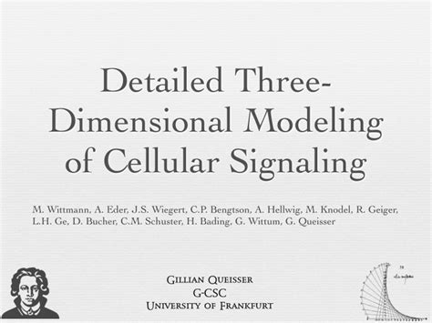 [ppt] Detailed Three Dimensional Modeling Of Cellular Signaling M