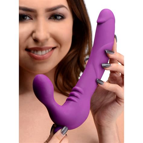 Royal Revolver Vibrating Strapless Strap On Dildo Purple Shop