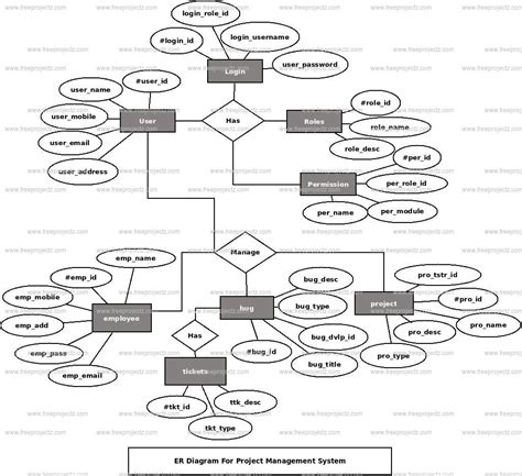 Project Management Er Diagram Entity Relationship Diagram In