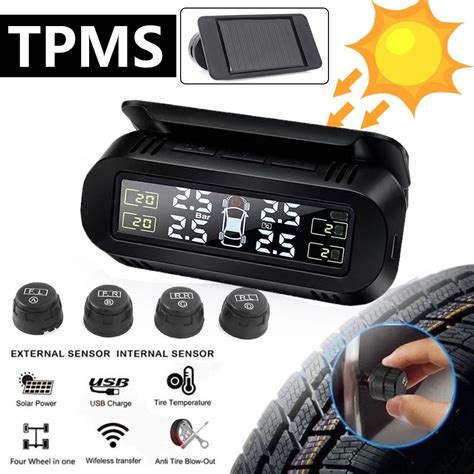 TPMS Upgraded Tyre Pressure Monitor System Wireless Tyre Pressure Monitoring System LED Display