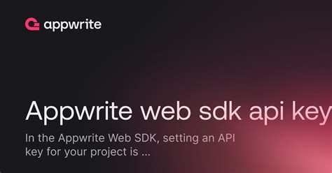 Appwrite Web Sdk Api Key Threads Appwrite