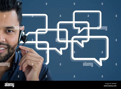 Digital Composite Of Customer Care Assistant Man Against Customer Care