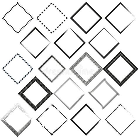 Variety Of Square Frames Geometric Designs Decorative Borders Vector Illustration Eps 10