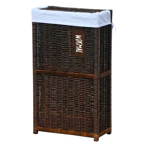 Wiklinowy kosz do łazienki wysoki na pranie 40 20 80h KW95 Wikmal pl