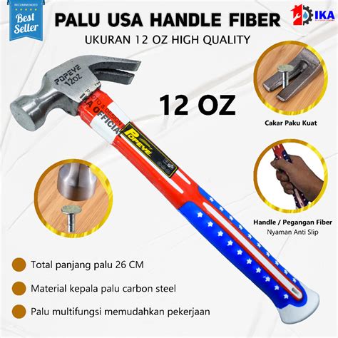Jual Palu Kambing Claw Hammer 8 Oz Martil Cungkil Paku Gagang Fiber 8oz IKA OFFICIAL Palu