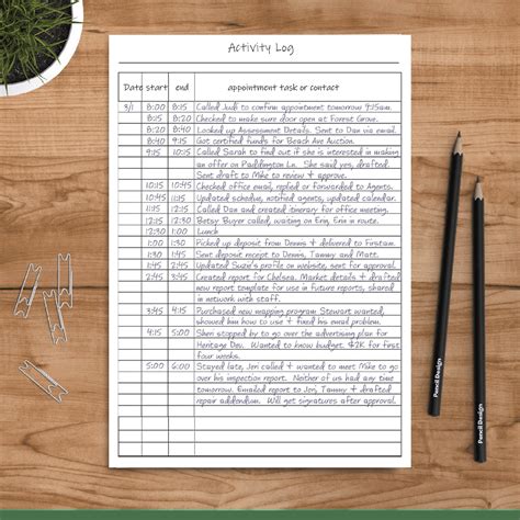 Activity Log Notepad 50 Page Planning Pad To List A Task Action Or Contact A Versatile Work
