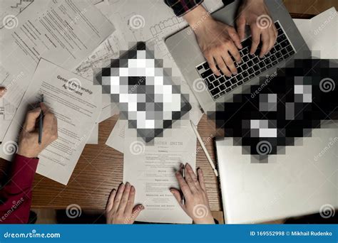 Modern Device Gadget Screen Censored Covered By Pixels Blur Stock Photo Image Of Modern Blur