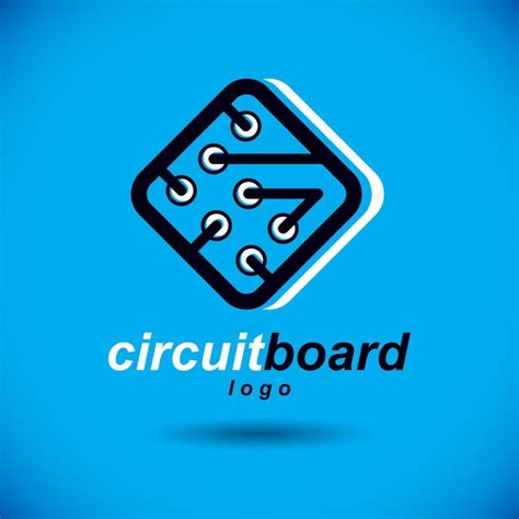 Premium Vector Futuristic Cybernetic Scheme Vector Motherboard Digital Element Square