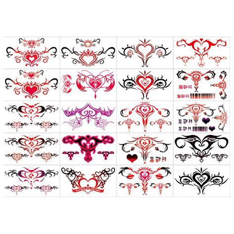 10 20 Pcs Tatoo Sex Waterproof Temporary Tattoos Womb Fake Tattoos