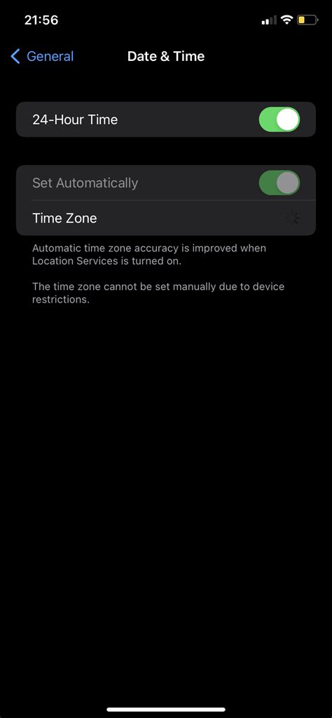 The Time Zone Cannot Be Set Manually Due Apple Community